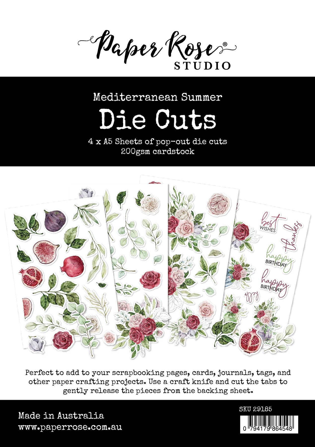 Paper Roses - Die Cuts - Mediterranean Summer – Scrap with friends